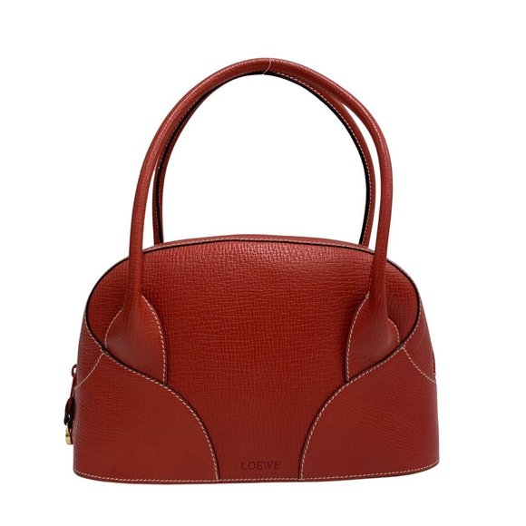 Loewe | Bags | Loewe Logo Engraved Leather Genuine Suede Handbag Tote ...